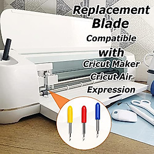 60 Pcs Replacement Blades Compatible with Cricut Explore Air 2/Air 3 Maker Expression Vinyl Cutting Machines 60 Degree Fine Point Blades