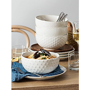 LE TAUCI Cereal bowls 6 inch + Small Bowls 4.5 inch +Cereal bowls 7 inch, Arctic White
