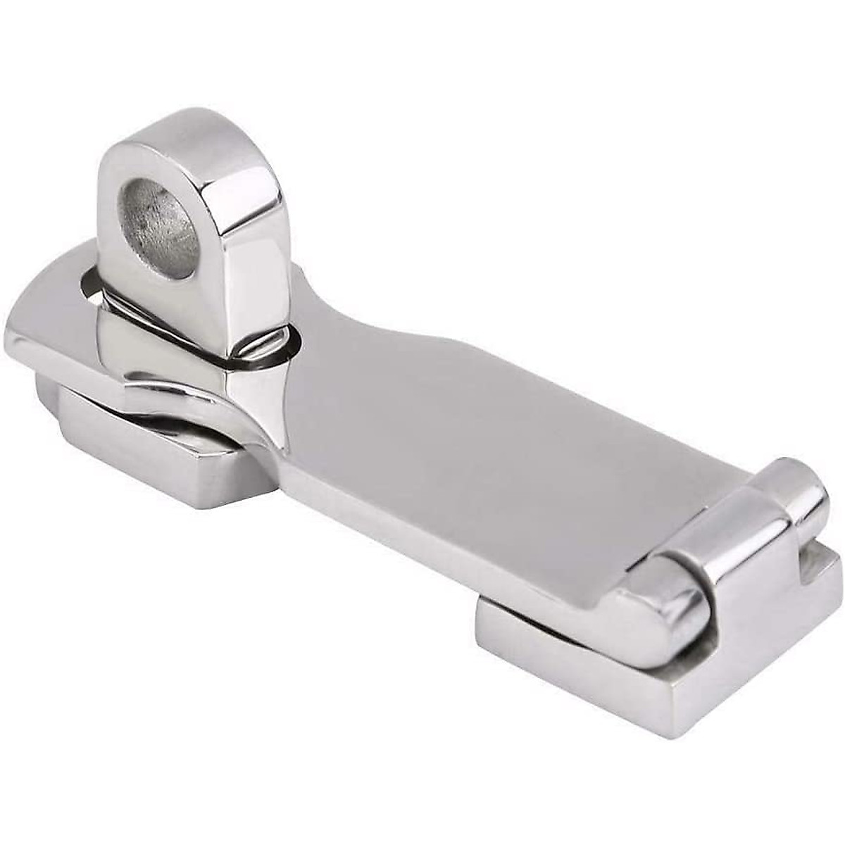 ISURE MARINE Grade Stainless Steel 3" Heavy Duty Door Hasp with Turning Padlock Eye Mount with Screws