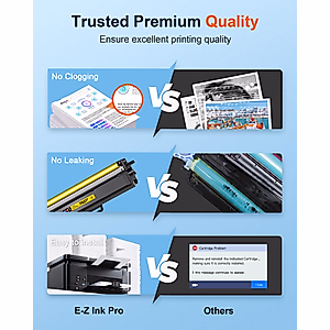 E-Z Ink Pro Compatible TN227 Toner Cartridge Replacement for Brother TN227 TN-227 BK/C/M/Y High Yield TN223 TN-223 Compatible with HL-L3290CDW HL-L3210CW MFC-L3750CDW MFC-L3710CW Printer (4 Pack)