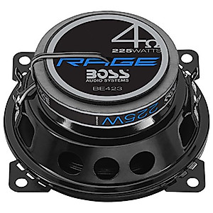 BOSS Audio Systems BE423 4 Inch Car Speakers - 225 Watts of Power Per Pair, 112.5 Watts Each, Full Range, 3 Way, Sold in Pairs