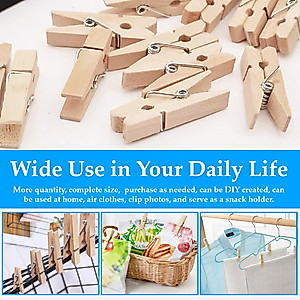 OBTANIM 100 Pack Wooden Clothespins 4 Inch Heavy Duty Clothes Clips for Hanging Clothes Art, Crafts, Photo Outdoor Pictures Displays