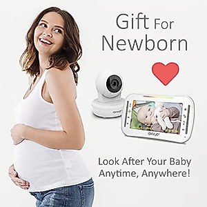 Video Baby Monitor with 4.3" Display & Remote Pan Tilt Camera, Auto Night Vision & Temperature Display,1000ft Long Range, 2-Way Audio Talk,12 Hours Battery, Power Saving Mode, Vox, Zoom in, No WiFi