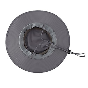 Home Prefer UPF 50+ Men's Sun Hat Wide Brim Bucket Hat UV Sun Protection Hat for Mens Fishing Hat Womens Beach Safari Hat for Garden Golf (Dark Gray)