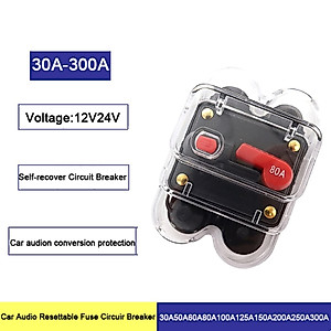 IP68 12V 24V DC Home Solar System Waterproof Circuit Breaker Reset Fuse Inverter 60A 80A 100A 150A 200A 250A 300A with Cover (Size : 125A)