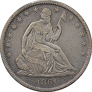 1861-O Liberty Seated Silver Half Dollar CSA Obverse FS-401 Genuine (Cleaning - VF Details) PCGS