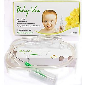BABY-VAC Baby Nasal Aspirator Safe Hygienic Quick Best Results for Newborns and Toddlers