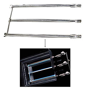 Uniflasy 22.5 Inch Flavor Bars + 28 Inch Grill Burner for Weber Spirit E-310 E-320 (2007-2012) Models with Side Mounted Control Panel, Weber Genesis Silver B/C, Genesis Gold B/C (2002+), 7537 7508