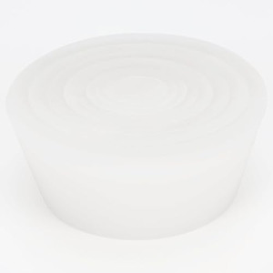 Labasics Filter Adapter Cones, Durable Tapered Collar Silicone Stopper Buchner Funnel Flask Cones Adapter Set, Wear Resistance Smooth Surface, Pack of 9, White