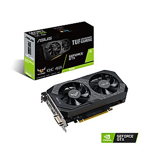 ASUS TUF Gaming NVIDIA GeForce GTX 1650 OC Edition Graphics Card (PCIe 3.0, 4GB GDDR6 Memory, HDMI, DisplayPort, DVI-D, 1x 6-pin Power Connector, IP5X Dust Resistance, Space-Grade Lubricant) (Renewed)