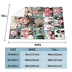 Anime Cartoon Throw Blanket Soft Warm Flannel Bed Throw Blankets Bedding for Couch Sofa Living Room Home Decor All Season Blankets - 5 60"X 50"