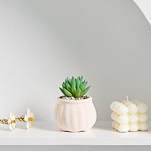 YUANstore Small Ceramic Flower Pot Succulent Plants Flower Container Bonsai Potted Q84D