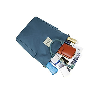 Iswee Canvas Tote Bag for Women Casual Shoulder Work Bag Crossbody Top Handle Bag Shopping Handbags for Women (Blue)