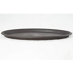 Oval Plastic Humidity/Drip Tray for Bonsai Tree 15.75"x 11"x 0.75"- Brown