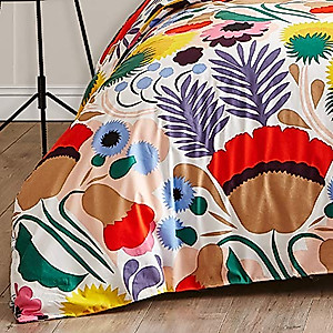 Marimekko - Queen Duvet Cover Set, Cotton Percale Bedding with Matching Shams, All Season Home Decor (Ojakellukka Multicolor, Queen)