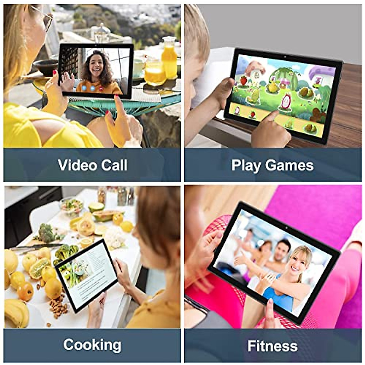 10 inch Android 11 Tablet,RAM 4GB ROM 64 GB with 128GB Expand, Octa Core Tablet,Google Certificated Tablet with IPS HD Touch Screen, 8MP Camera, 2.4G WiFi, BT, Long Battery Life(with Leather Case)