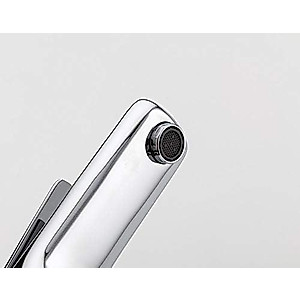 OJDHNJKNJ Kitchen Taps Innovative Fashion Style Home Balck Bath Basin Faucet Cold and Hot Water Taps White Bathroom Sink Mixer Faucets