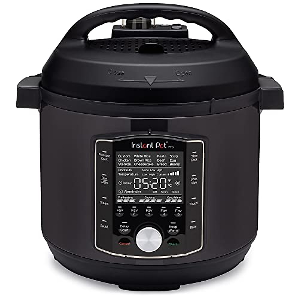 Instant Pot Pro 10-in-1 Pressure Cooker (8QT, 0) and Tempered Glass Lid (10.2-In, 8-Qt)