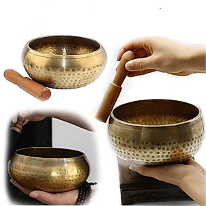 RoseFlower Meditation Singing Bowl for Relaxation and deep Meditation Tibetan Singing Bowl Set 11 cm, Great for Mindfulness Stress & Anxiety Relief, Yoga, Zen, Perfect Spiritual Gift #005