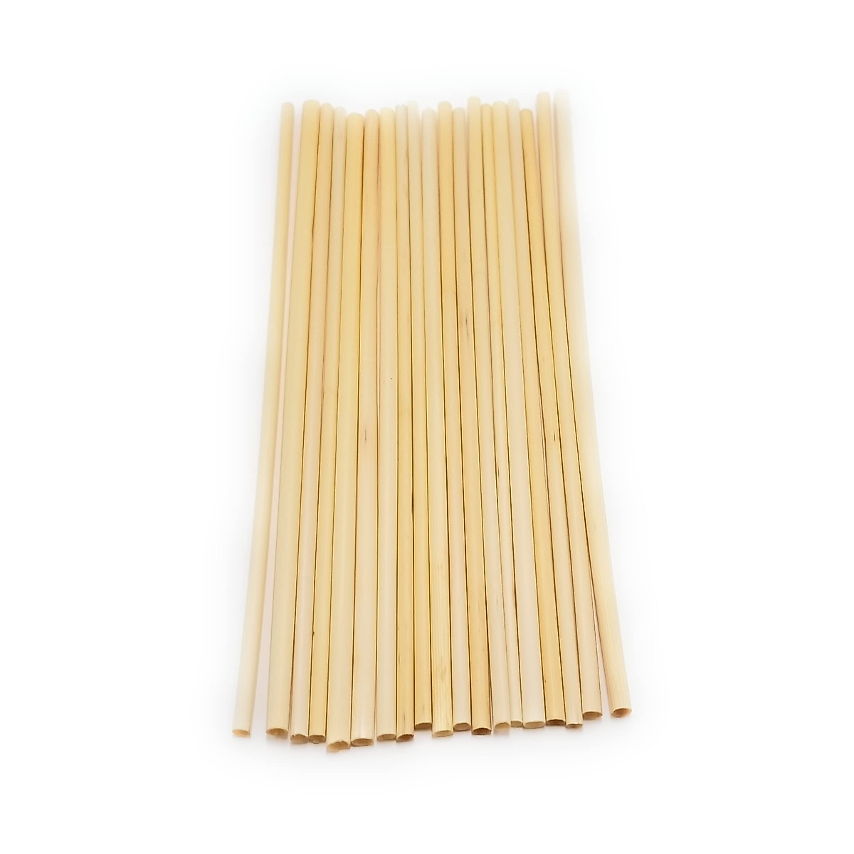 EcoAmiga Bamboo Straw, 8 Inch Reusable & Biodegradable Organic Bulk Straws – Great Ecological Alternative to Plastic Straws (Wheat)