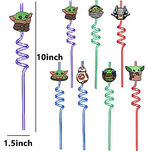 28 Pack Star Birthday Party Supplies Straws, Reusable Straws for Star Party Supplies, Party Supplies, Party Gifts, Perfect for Birthday Party Decorations, with 2 Cleaning Brushes