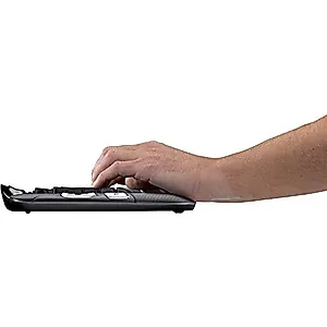 Logitech MK550 Wireless Wave K350 Keyboard and Mouse Combo — Includes Keyboard and Mouse, Long Battery Life, Ergonomic Wave Design with Wireless Mouse (with Mouse)