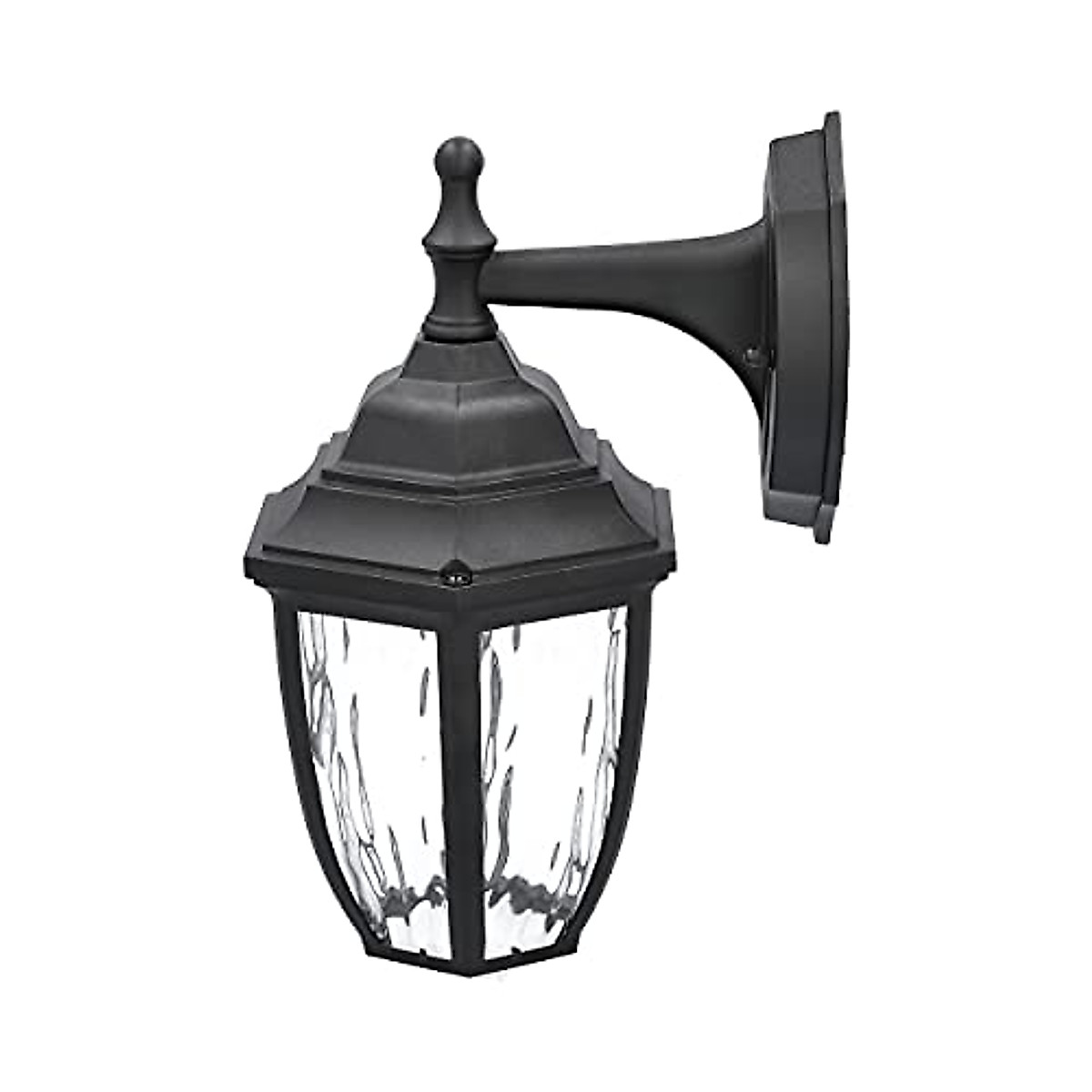 Noble Home Porch Light Outdoor Wall Lantern | LED Lamp Fixture for Outside of House, Garage, Patio and Home Exterior | Black Sconce with Clear Glass, Wet Rated