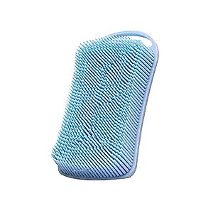 Gentle Massage Silicone Bath Scrub for All Kinds of Skin Slows Aging Smooths Cellulite Double-sided Body Brush Foam Great & Deep Cleansing for Men Women Children