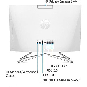 HP 2022 Newest All-in-One Desktop, 21.5" FHD Display, Intel Celeron J4025 Processor, 16GB RAM, 1TB PCIe SSD, Webcam, WiFi, HDMI, RJ-45, Wired Keyboard&Mouse, Windows 11 Home, White