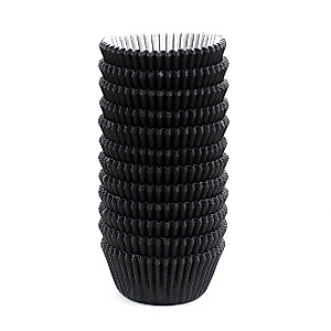 Eoonfirst Mini Cupcake Liners Paper, Baking Cups 400 Pcs, Black
