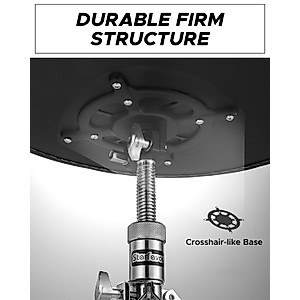 Starfavor Drum Throne Height Adjustable Padded Seat Drum Stool Saddle Drum Seat, with Double Braced Anti-Slip Feet Swivel Drum Chair for Adults, Motocycle Style, ST-500