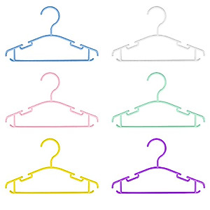 Kids Hangers Baby Hangers Childrens Multicolor Plastic Infant Hangers Toddler Hangers 60 Pack
