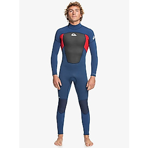 Quiksilver Mens Prologue 3/2 GBS Back Zip Wetsuit - Insignia/High Risk | Large
