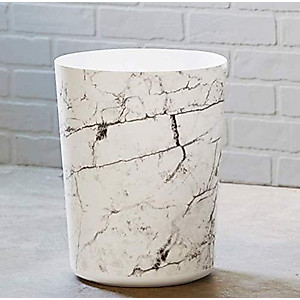 Wastecan, Marble White 5 Gallon