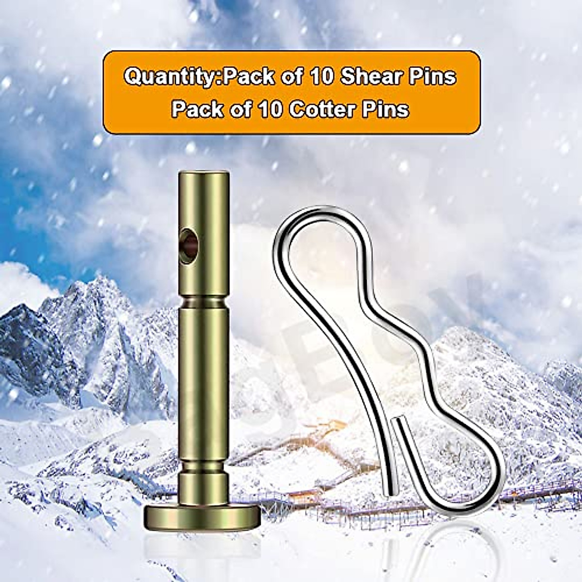 10 pcs Shear Pins 738-04155 & Cotter Pins 738-04155 for Snowblower Shear Pins, Compatible with MTD Troy-Bilt Craftsman 738-04155 738-0763 & More - 2007 and After Fits Cub Cadet Snow Blower Shear Pin