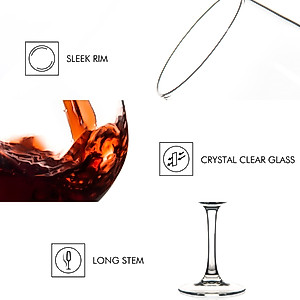 UMEIED Tempered Wine Glasses Set of 12, 12-oz Wine Glass Chip Resistant, Bulk Wine Glass Set for Restaurants, Bars, Picnics, Dishwasher Safe