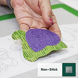 Precision Fusing Mat (17" x 17") Includes Non-Slip/Nonstick mat with See-Through Design for Appliqué Creation, and Bonus Teflon Coated Pressing Sheet!