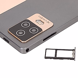 BROLEO 10.1 Inch Tablet Dual Camera 100-240V Gold 8GB RAM 256GB ROM Support FHD Tablet 5G WiFi 2 in 1 for Reading (US Plug)