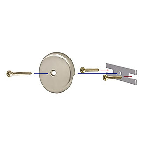 Gold-Hao-the-bathroom Tip-Toe Bathtub Drain Kit - with 1 Hole Bathtub Overflow Drain Cover & Tip-Toe Tub Trim Set (Brushed Nickel)