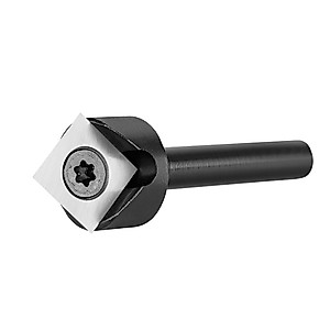 SpeTool Carbide Insert 90 Degree V Groove Router Bit 1/4 Inch Shank Single Flute CNC Wood Engraving Router Bits Woodworking Chamfer Carving Tool