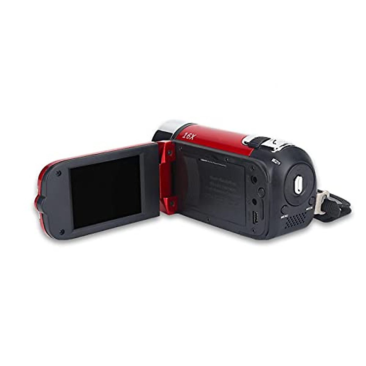 HD Digital Video Camera, 16X Digital Camera, 2.4 Inch Screen Video Camera for Kids, Beginners, Teenagers, 270 Degree Rotation, 118 x 51.5 x 58.5mm(Red)