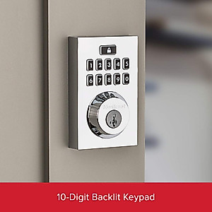 Kwikset 99140-021 914CNT ZW500 26 SMT CP Smart Lock, Contemporary Polished Chrome