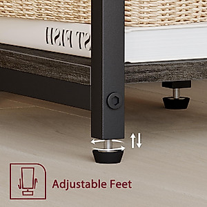 Fixwal Side Tables Set of 2, 2-Tier Small End Table Sofa Table Nightstand Bedside Table for Living Room, Bedroom, Office, Grey and Black