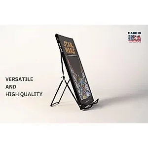Made in USA 12-Pack Sturdy & Durable Adjustable Metal Easels to Display Books, Frames, Comics, Plates & More - Unique on The Market