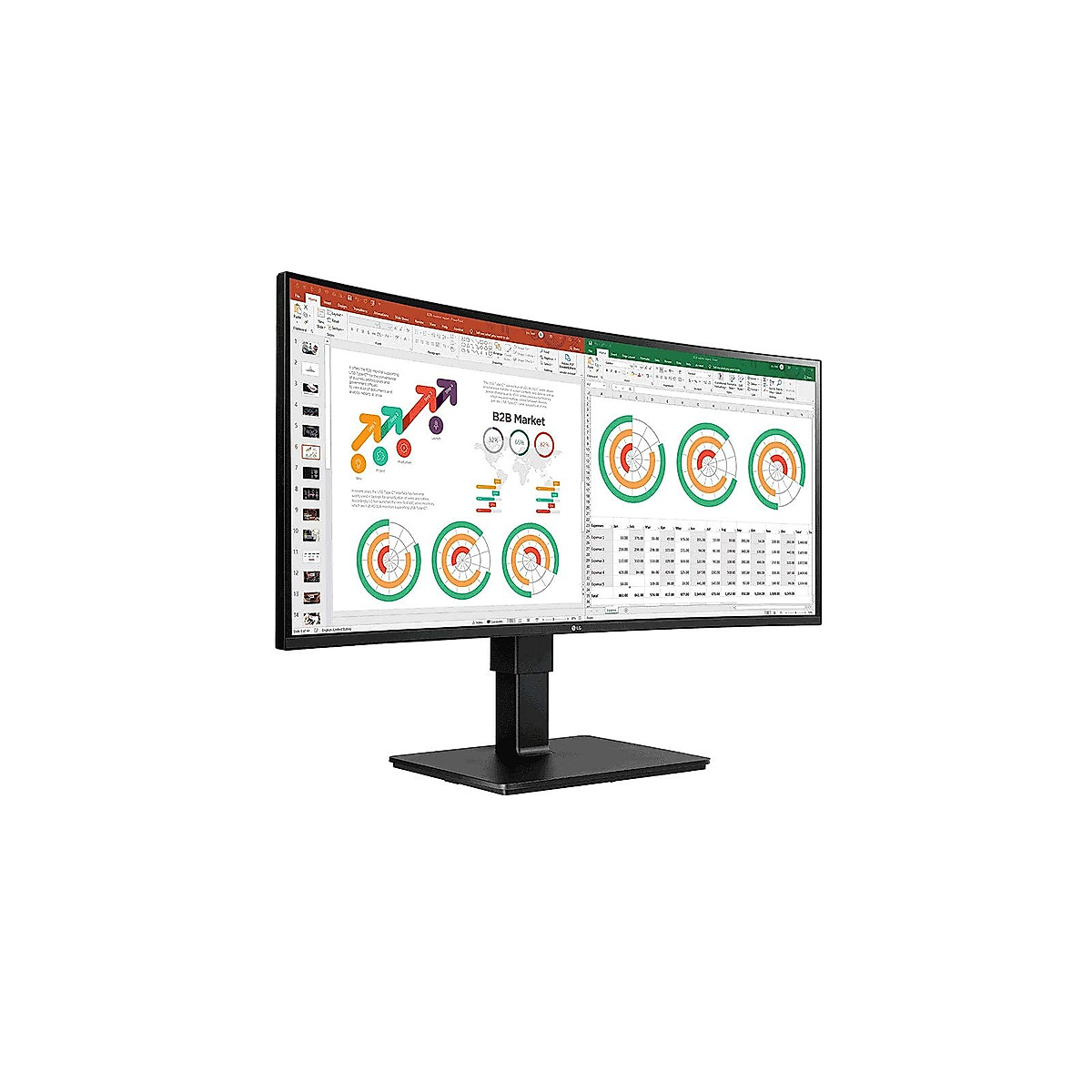 LG 34” TAA IPS QHD UltraWide Monitor (3440x1440) with 21:9 Aspect Ratio, HDR10, sRGB 99% Color Gamut, Dual Controller & MaxxAudio, Black (34BN770-B) (Renewed)