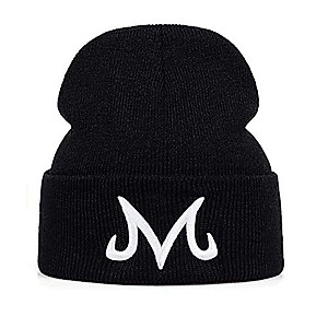 Jun New Brand Majin Buu Winter Hat Cotton Knitted Hat Knitted Beanie Hat for Pink Black (Black)