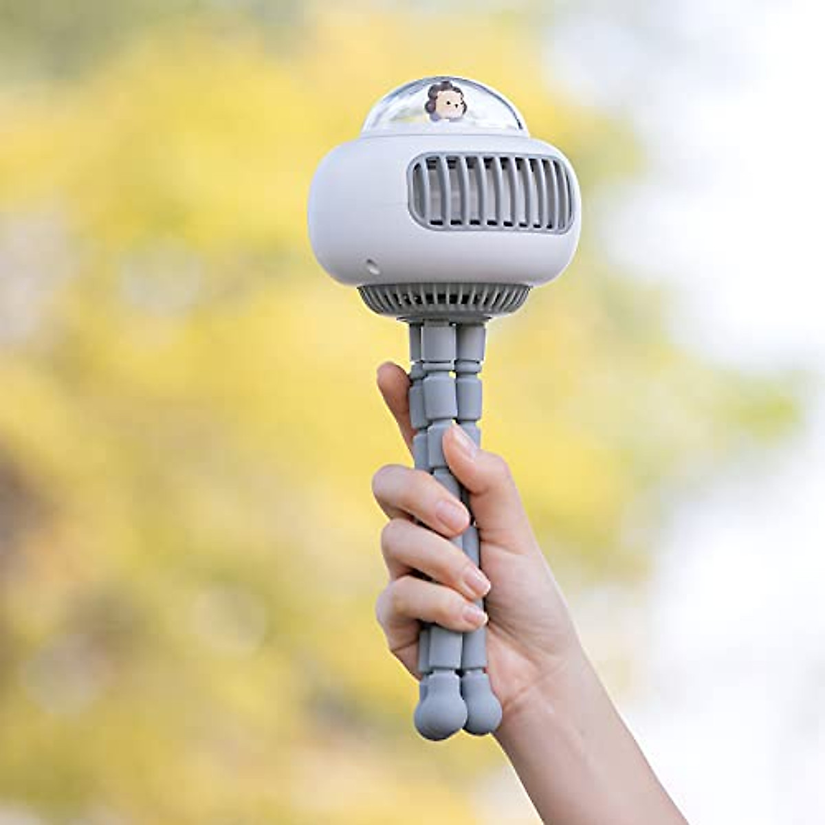 AIMHON Stroller Fan, 130° Oscillating Bladeless Clip On Fan with 4 Speeds, 4 Modes,,3600mAh Rechargeable Portable Fan, Flexible Tripod for Multi-scene Use (White)