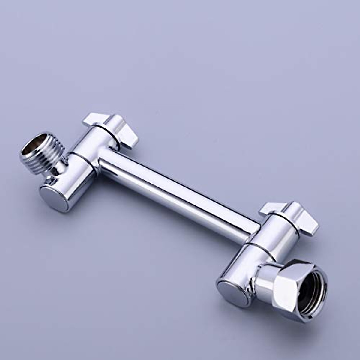 TRUSTMI 4 Inch Brass Shower Arm Shower Head Combo Adjustable Height Arm Mount,Chrome