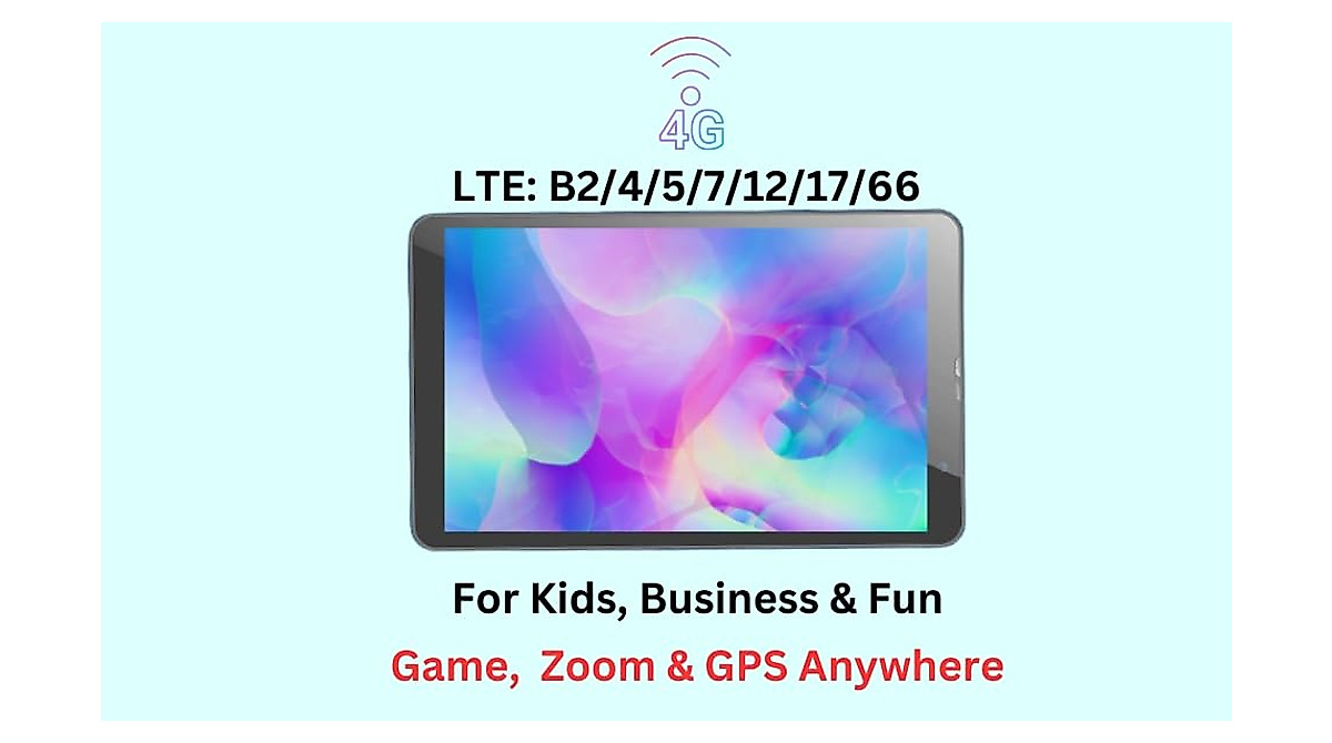 Azpen 8" LTE Tablet | Android 12, 3GB RAM, 32GB Storage