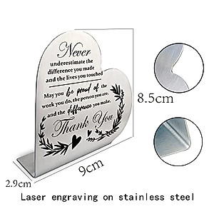 Thank You Gift for Women Inspirational Office Gift for Colleague Leaving Job Farewell Appreciation Gift for Coworker Friends Teacher Employees Retirement Keepsake Work Desk Table Shelf Sign Decor